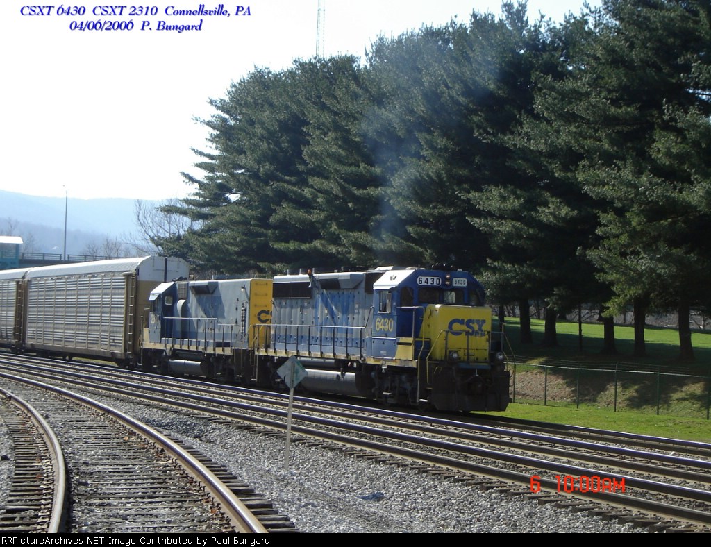 CSX 6430 GP40-2 CSXT 2310 Road Smug 04/06/2006
